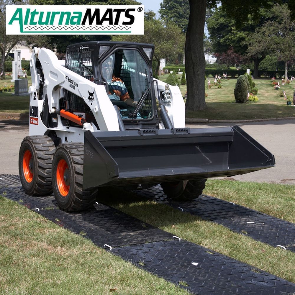 AlturnaMATS 4' x 8' Black Mat Cleats Both Sides - AM48