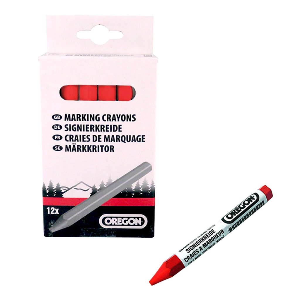 Oregon Marking Crayons (Red) Box of 12 - ORF 295361